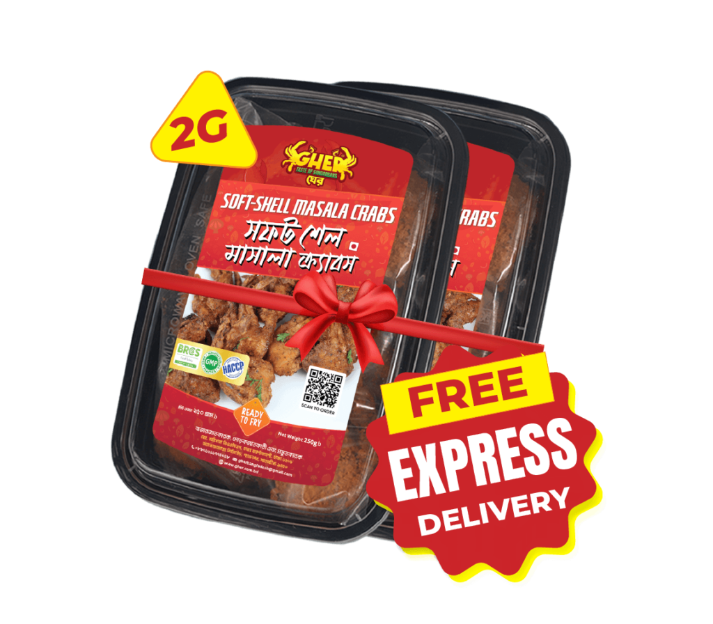 2 x Soft-Shell Masala Crabs – Gher