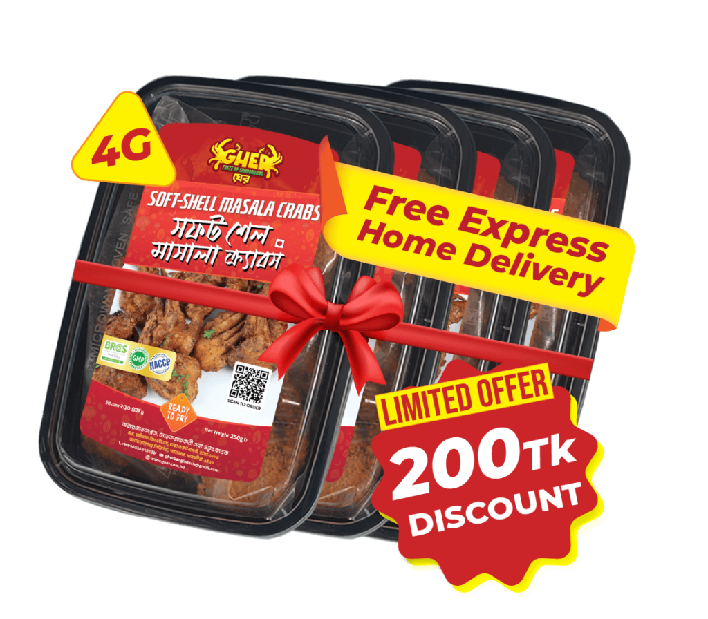 4 x Soft-Shell Masala Crabs – Gher